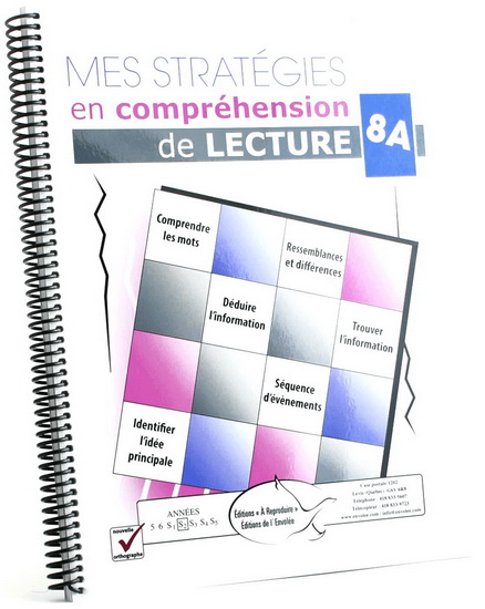 Mes stratégies en compréhension de lecture 8A : français : secondaire 2 ...