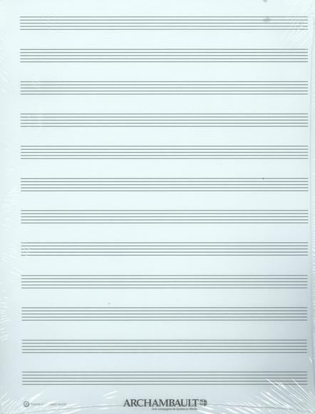 Papier Manuscrit 12 Portées Non-Troué | Archambault