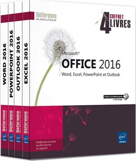 Microsoft Office 2016 : Word, Excel, PowerPoint et Outlook Cof. 4 vls ...