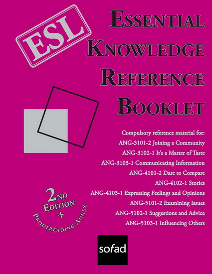 Essential knowledge reference booklet ESL | Archambault