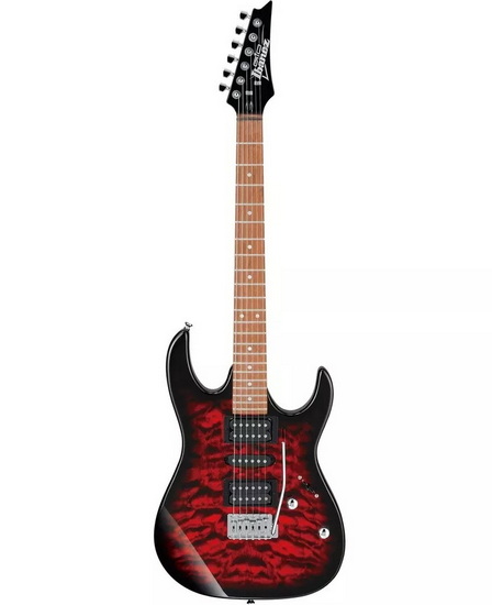 Guitare Électrique GIO HSH Quilted Trans Red Burst GRX70QATRB | Archambault