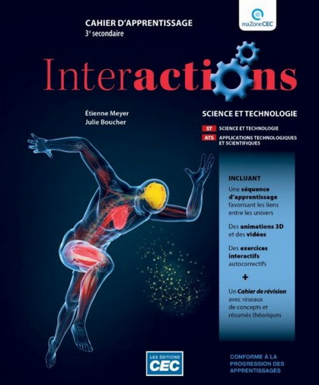 Interactions : 3e secondaire - Cahier d'apprentissage (incluant carnet ...