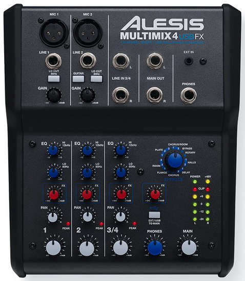 Console 4 Entrées Avec Effets MultiMix 4 USB FX | Archambault
