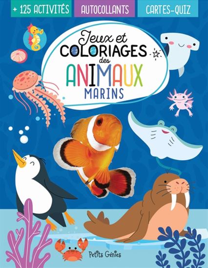 Jeux et coloriages des animaux marins | Archambault