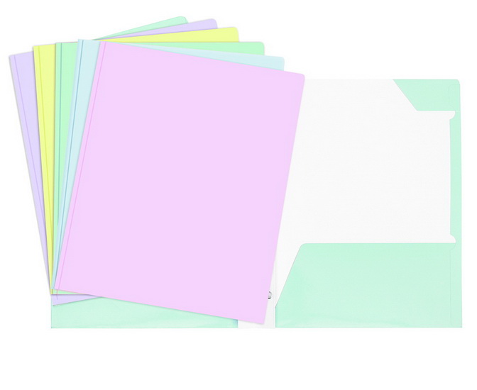 Duo-tang carton laminé avec pochettes Pastel 5AS | Archambault
