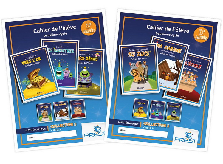 Prest-Math, cahier A et B - collection 3 - version 3e année du primaire ...