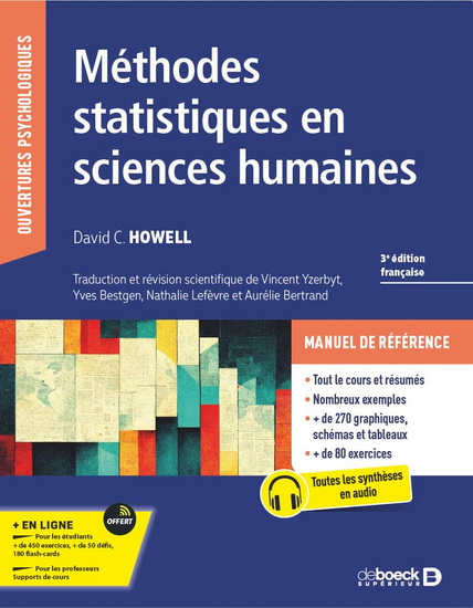 Méthodes statistiques en sciences humaines 3e éd. | Archambault