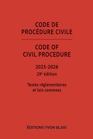 Code de procédure civile/Code of Civil Procedure 2025-2026 : textes ...
